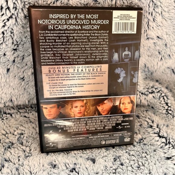 Media | 1 For 15 The Black Dahlia Dvd 2006 Josh Hartnett Scarlett Johansson | Poshmark